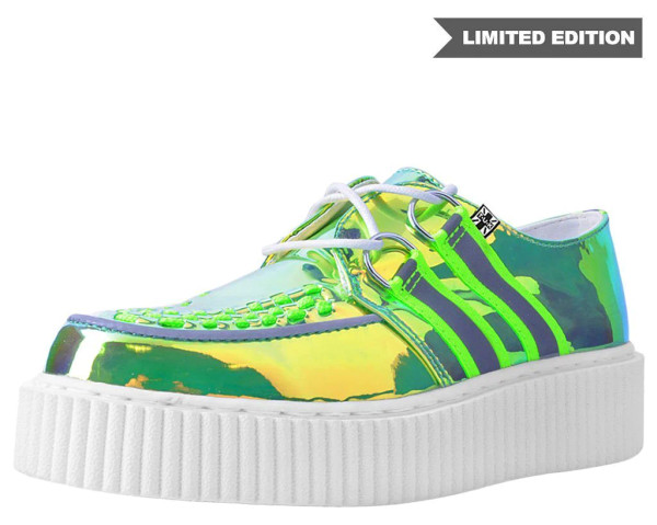 A9552 Metallic Neon Green Mondo Sole Creepers *DEADSTOCK* - Nuclear Waste