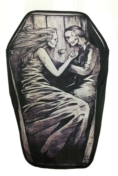 Zombie Couple Canvas Coffin Backpack