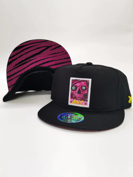 Spiral Skull Snapback Hat - Nuclear Waste