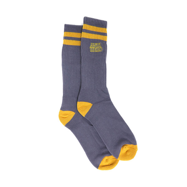 Anti-Hero Charcoal & British Khaki Hero Outline Socks - Nuclear Waste