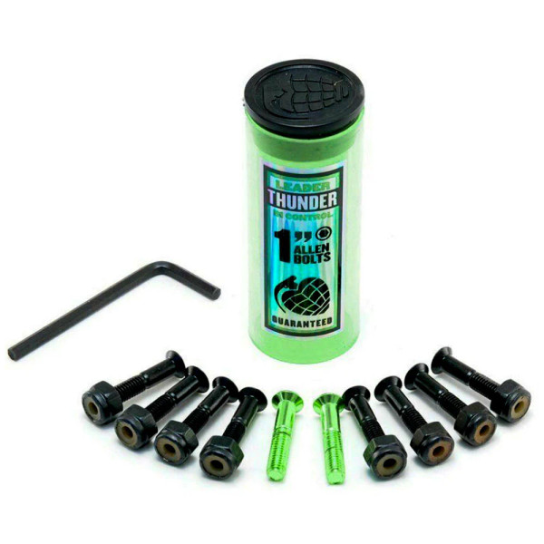 Thunder Black/Green 1" Allen Truck Bolts - Nuclear Waste