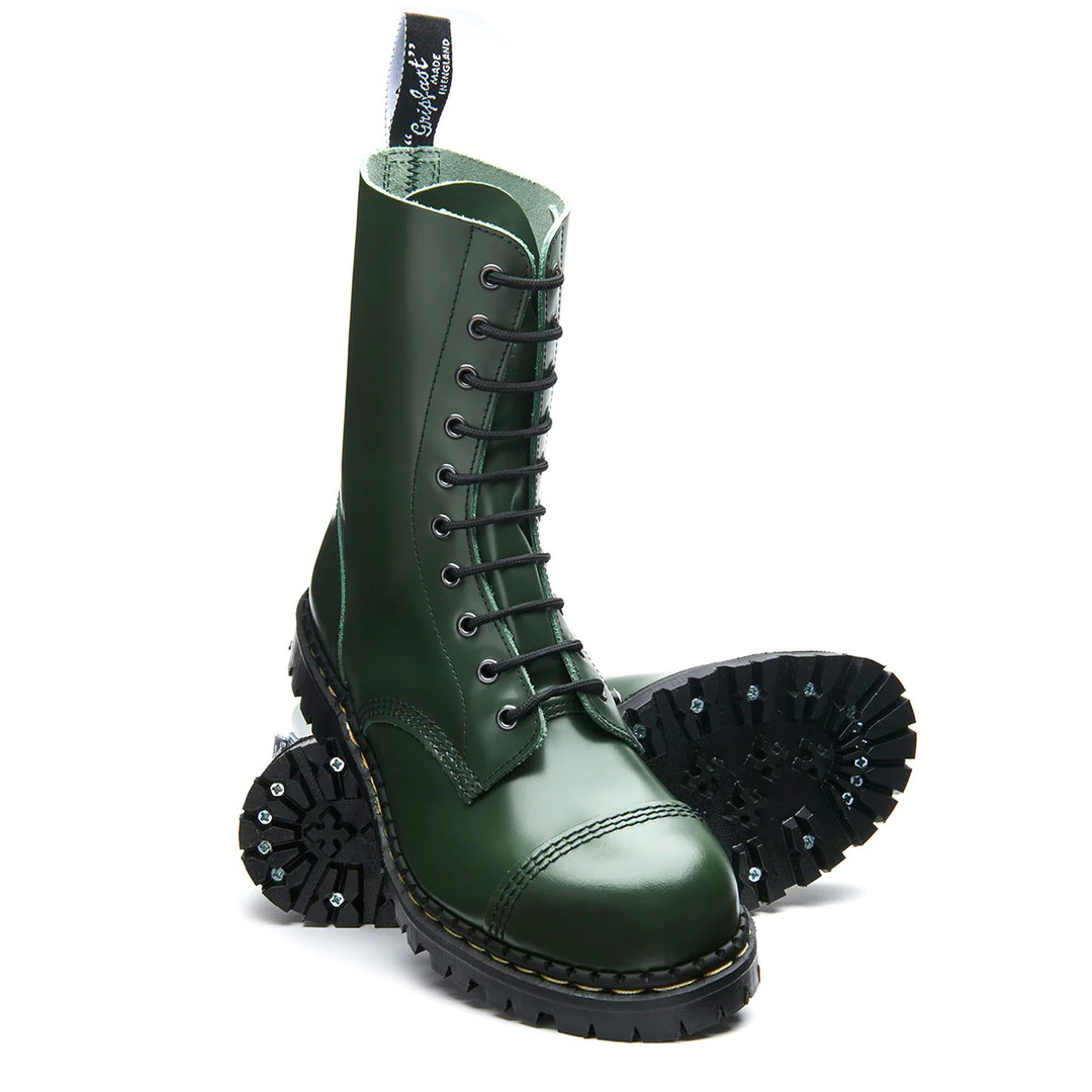Green Hi Shine 10i Steel Toe Capped Derby Boots - Nuclear Waste