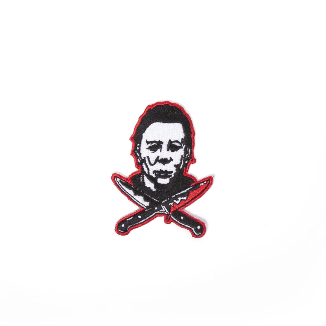 Halloween 2 Michael Myers Crossed Knives Embroidered Patch - Nuclear Waste