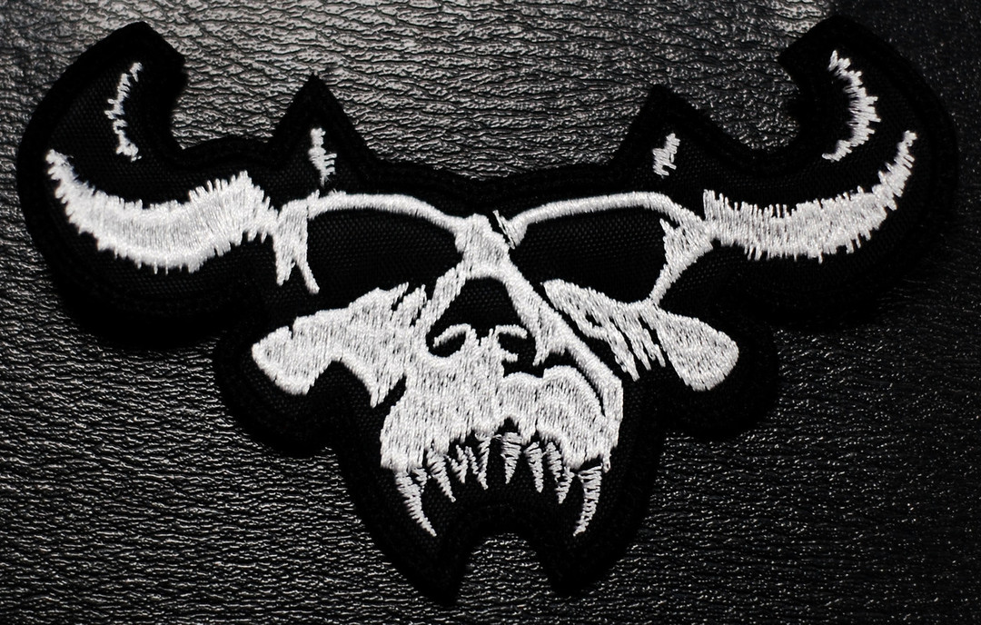 Danzig - Shaped Skull Logo 5x2" Embroidered Patch - Nuclear Waste