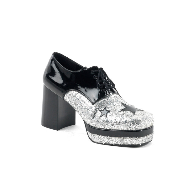 Stacked Platform Glitter Shoe