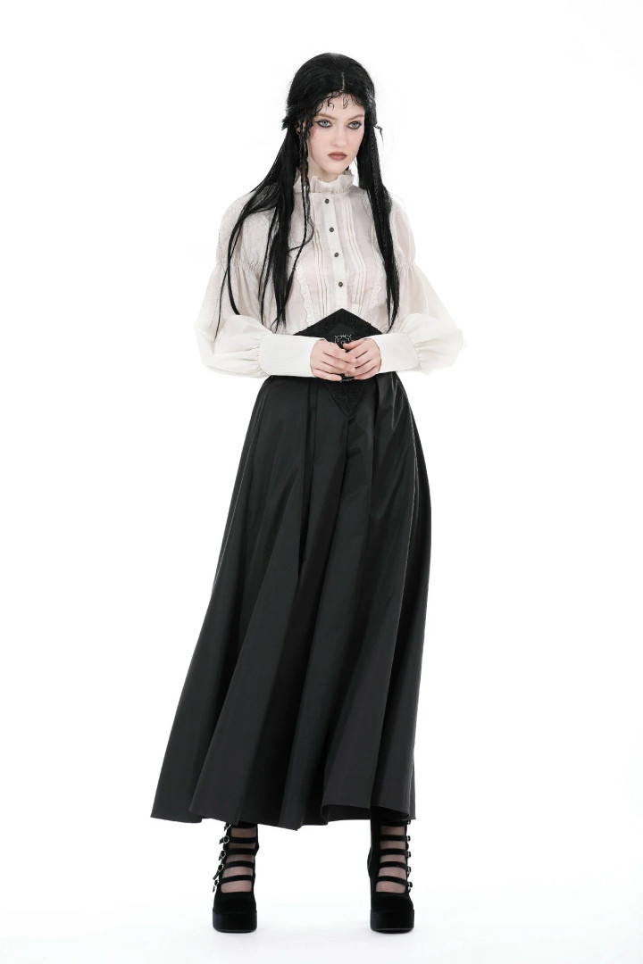 Steampunk Puff Sleeves Blouse - Nuclear Waste