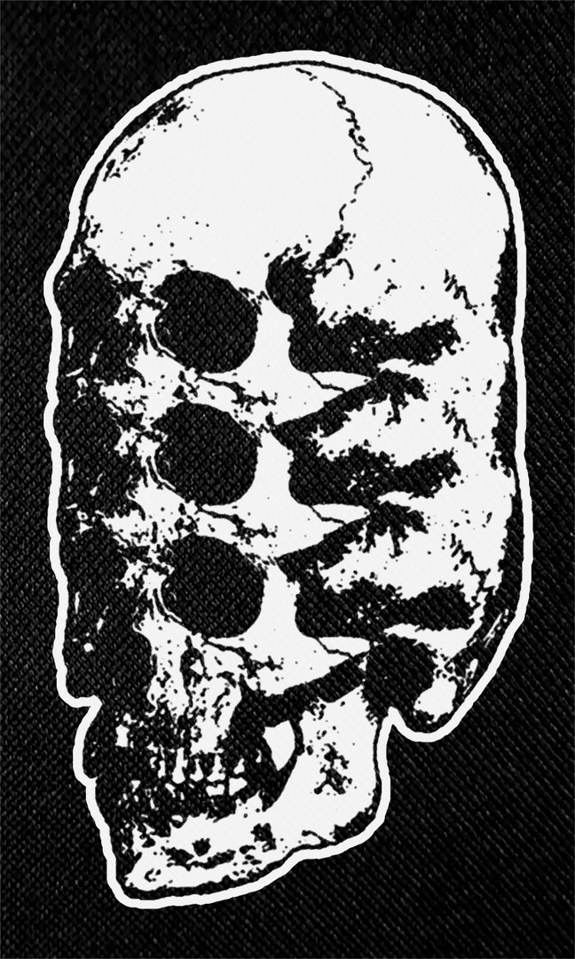 Three-Eyed Skull 5x3" Printed Patch - Nuclear Waste