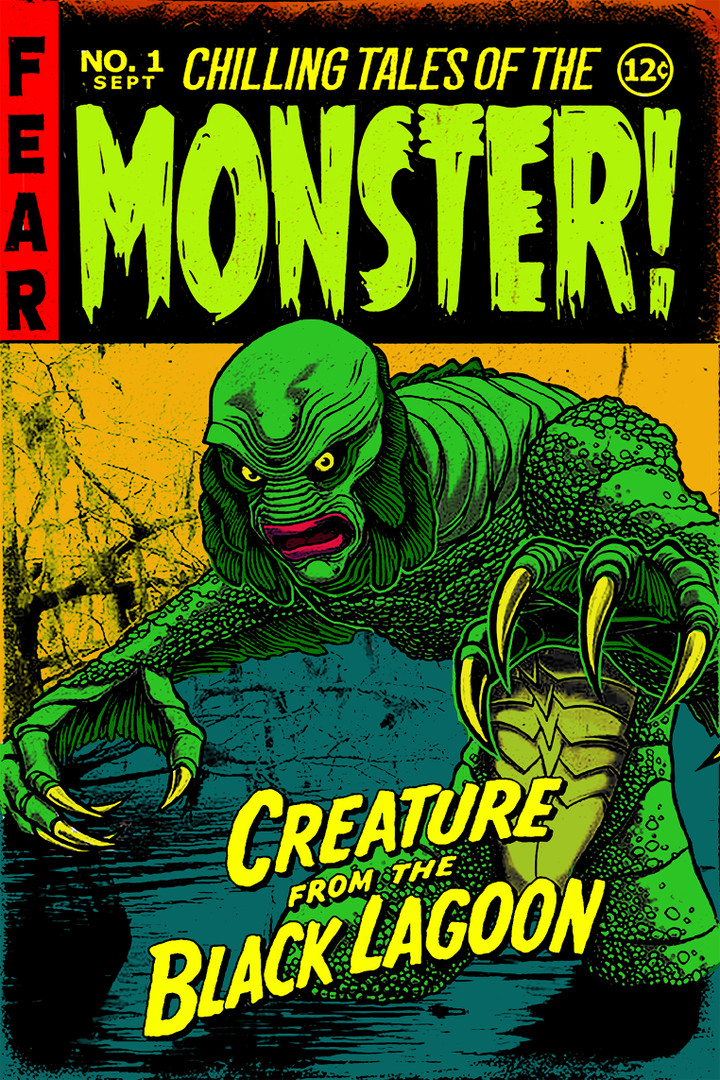 Creature From The Black Lagoon Comic 12x18" Poster - Nuclear Waste