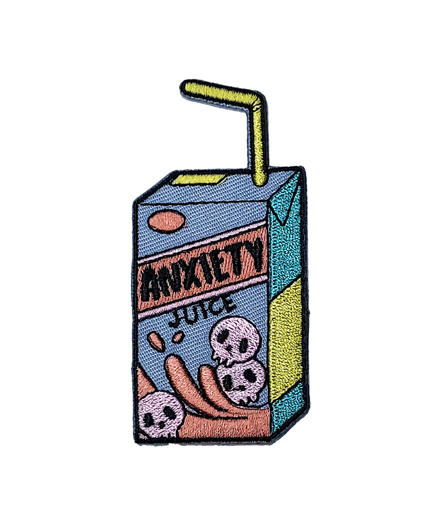Anxiety Juice 1.5x3.5" Embroidered Patch - Nuclear Waste