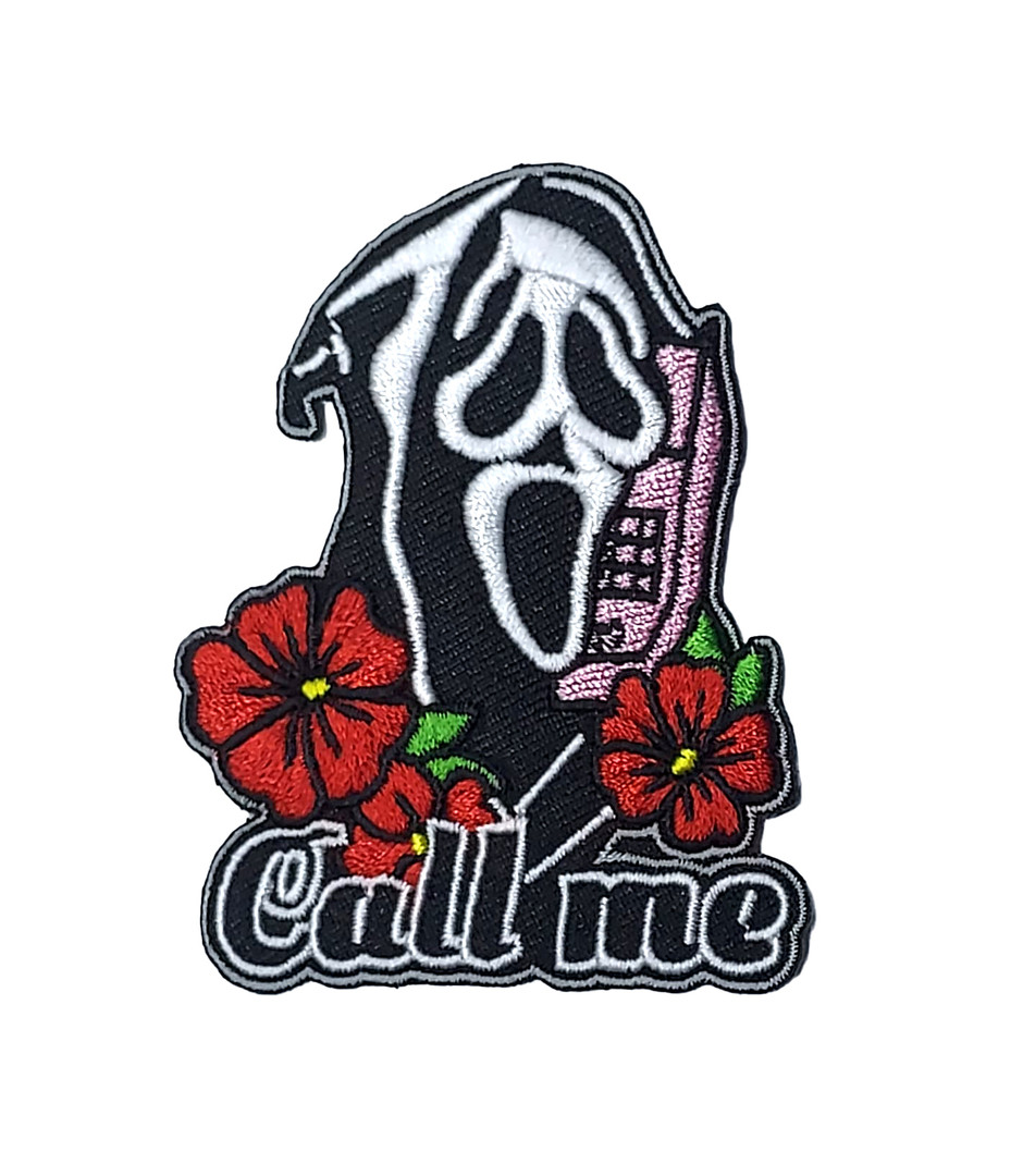 Scream Ghost Face - Call Me 2x3" Embroidered Patch - Nuclear Waste