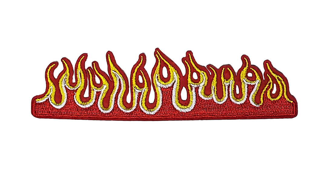Fire Flames 5x1.3" Embroidered Patch - Nuclear Waste