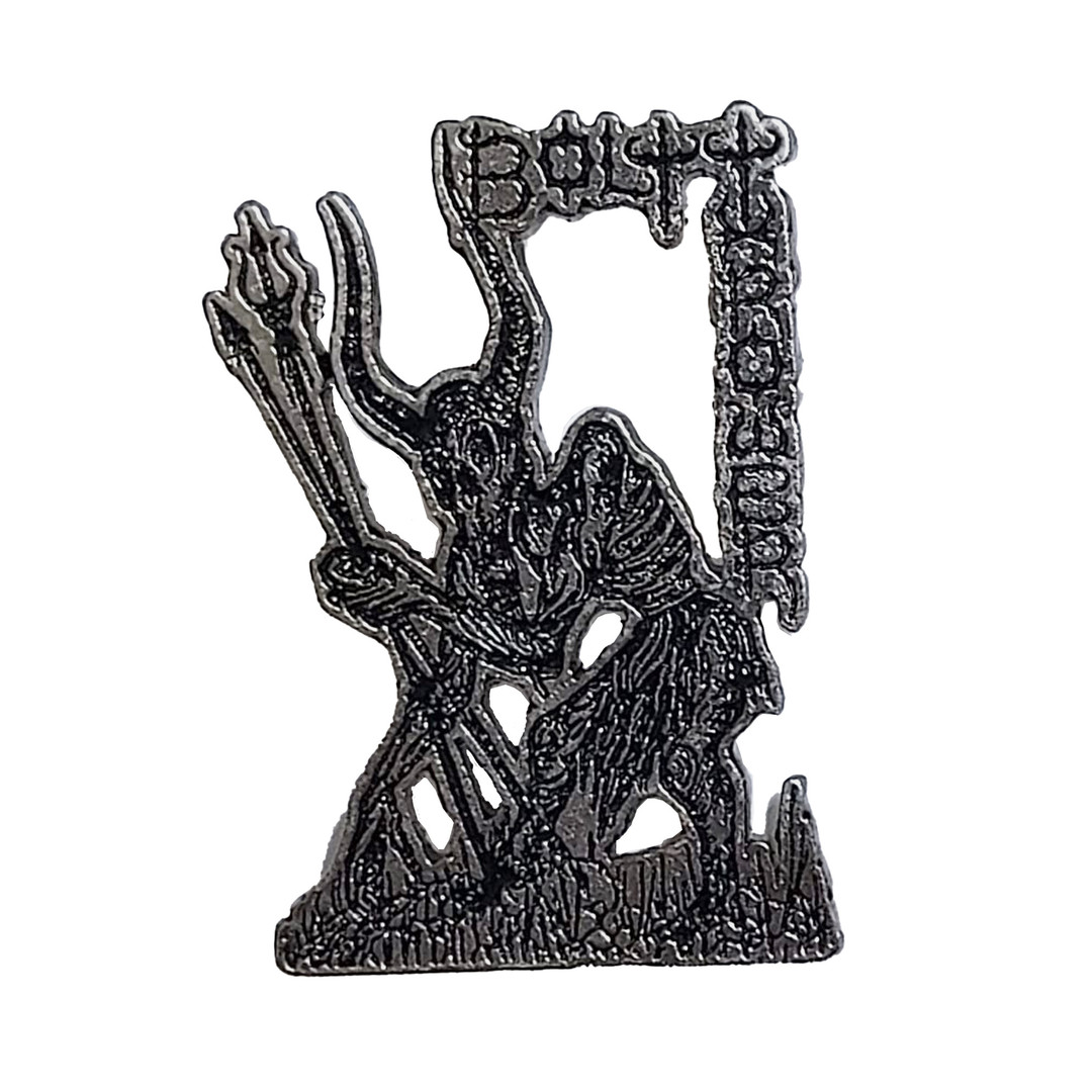 Blt thr Demon 2" Metal Badge Pin - Nuclear Waste