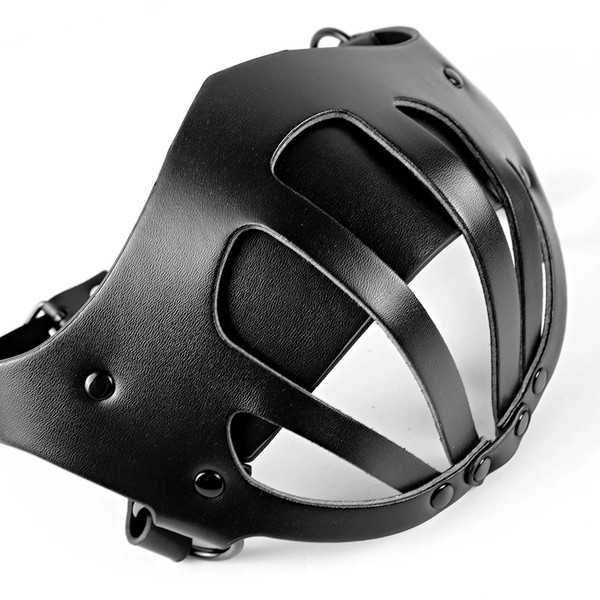 Half Face Leather Cage Mask - Nuclear Waste