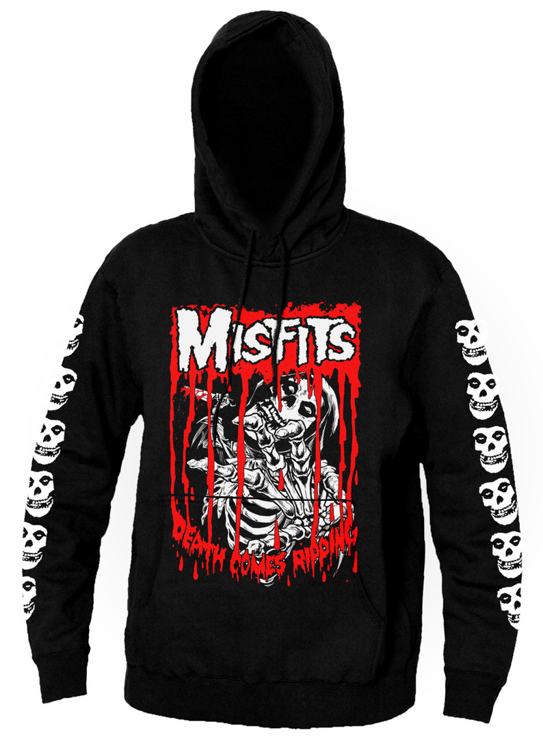 Misfits - Death Comes Ripping Hooded Sweatshirt - Nuclear Waste