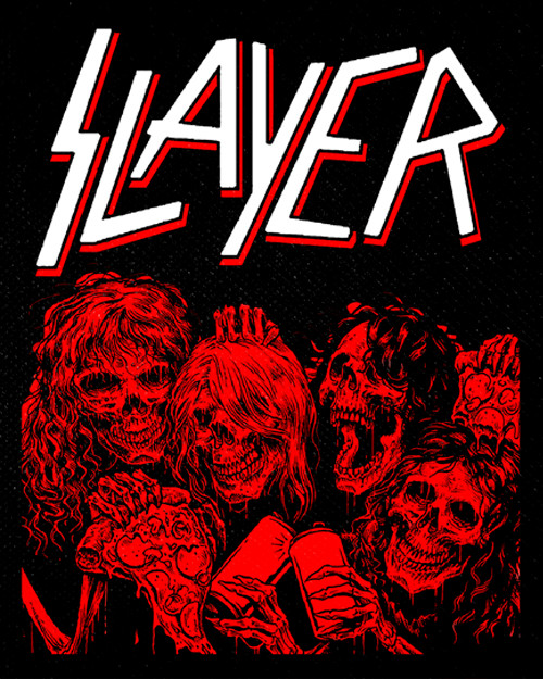 Slayer - Pizza Party 4x4" Color Patch - Nuclear Waste