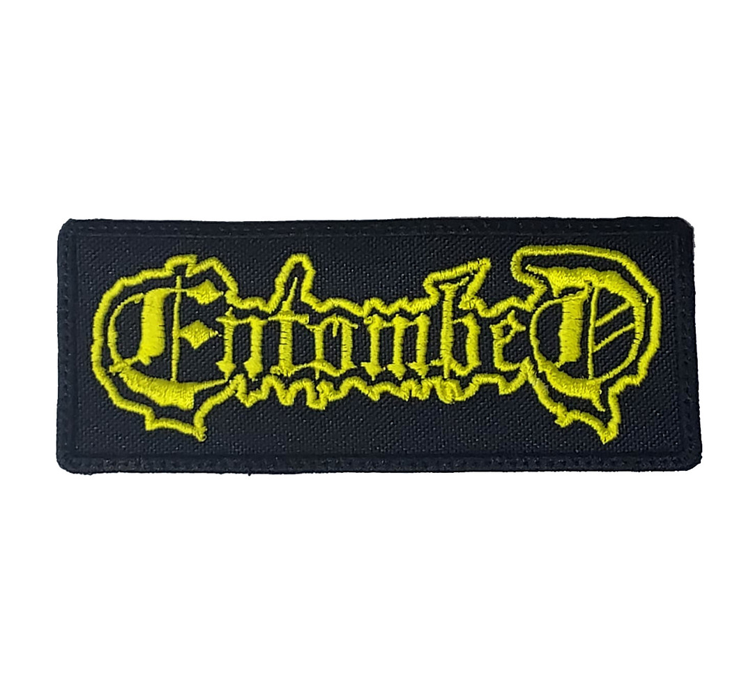 Entombed - Yellow Logo 5x3" Embroidered Patch - Nuclear Waste