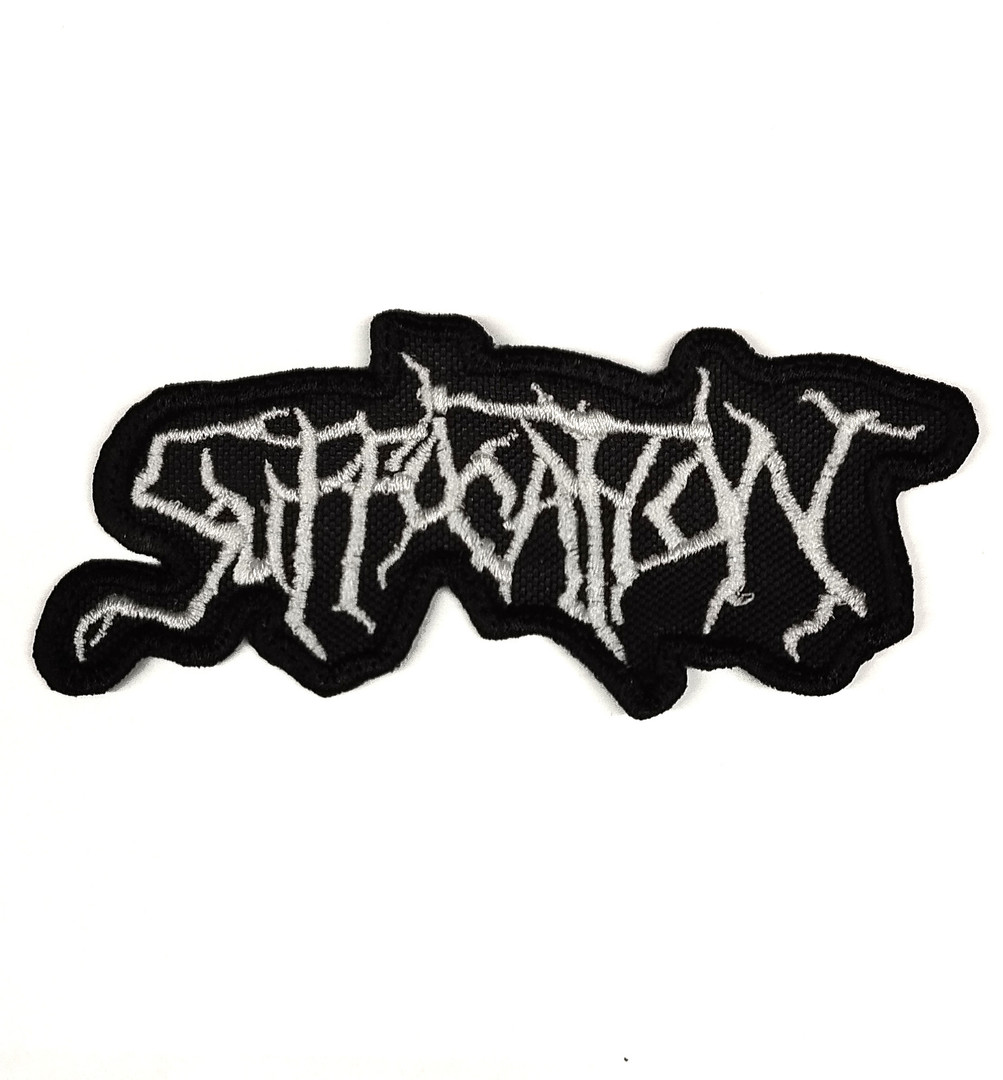 Suffocation - White Logo 4x2" Embroidered Patch - Nuclear Waste