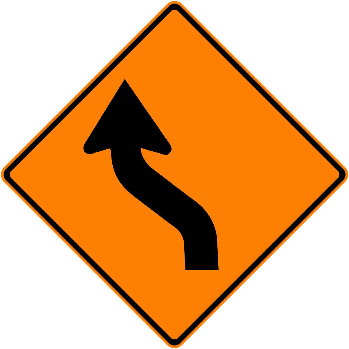 TRAFFIC SHIFT LEFT - 48" REFLECTIVE SIGN - Sierra Safety