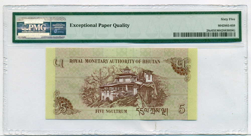 Coins & Money Collectibles Stunning Uncirculated Bhutan Banknote Five ...