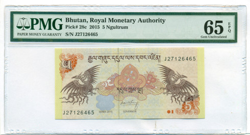 Coins & Money Collectibles Stunning Uncirculated Bhutan Banknote Five ...