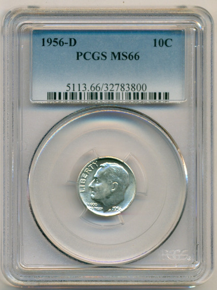 1956 D Roosevelt Dime MS66 PCGS - Talos Numismatics