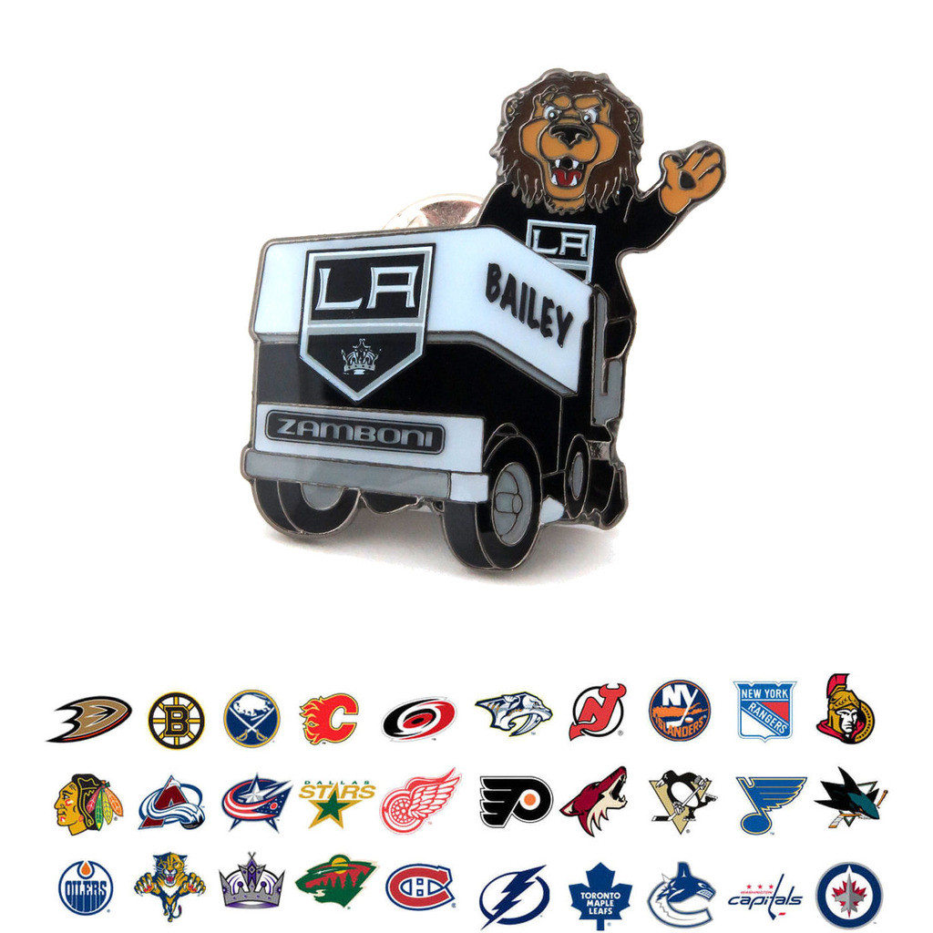 NHL Mascot Zamboni Pin - Choose Your Team - Sunset Key Chains
