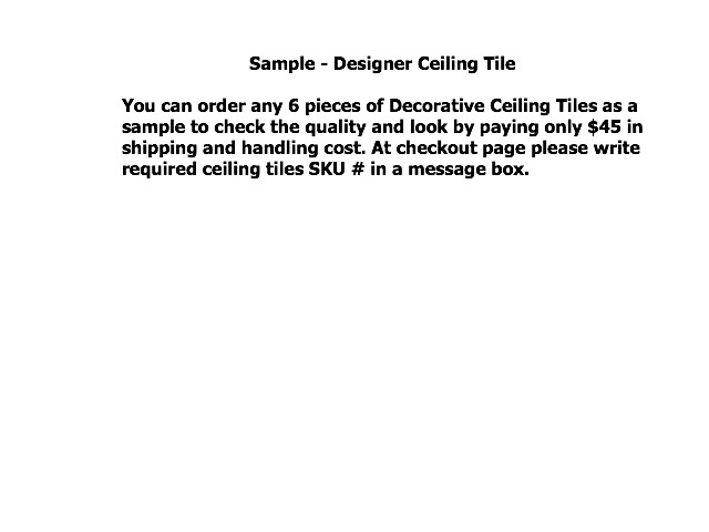 Sample - Designer Ceiling Tile - Designer Ceiling Tile LLC