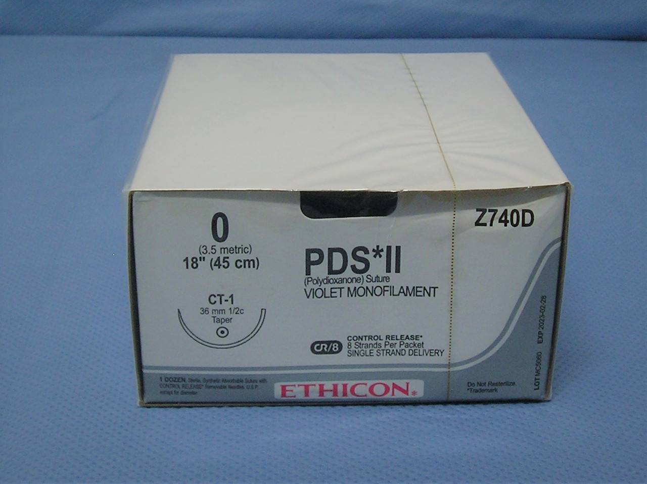 Ethicon Z740D PDS II Suture, 0, 18 Ethicon Z740D PDS II Suture, 0, 18