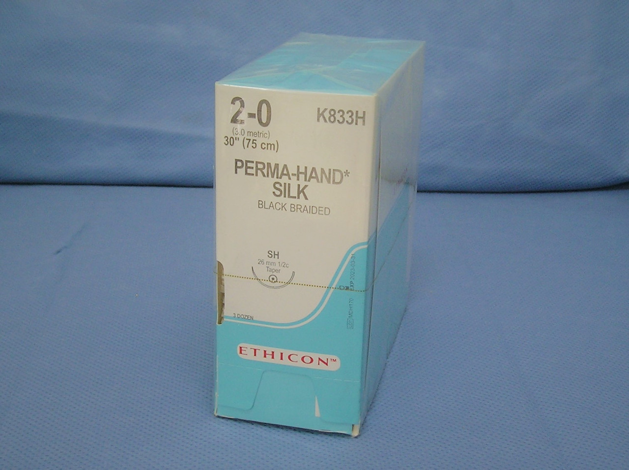 Ethicon K833H Silk Suture, 2-0, 30 Ethicon K833H Silk Suture, 2-0, 30