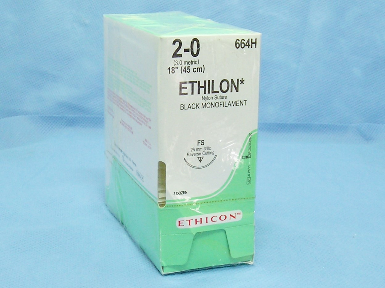 Ethicon 664H Ethilon Suture, 2-0, 18 Ethicon 664H Ethilon Suture, 2-0, 18