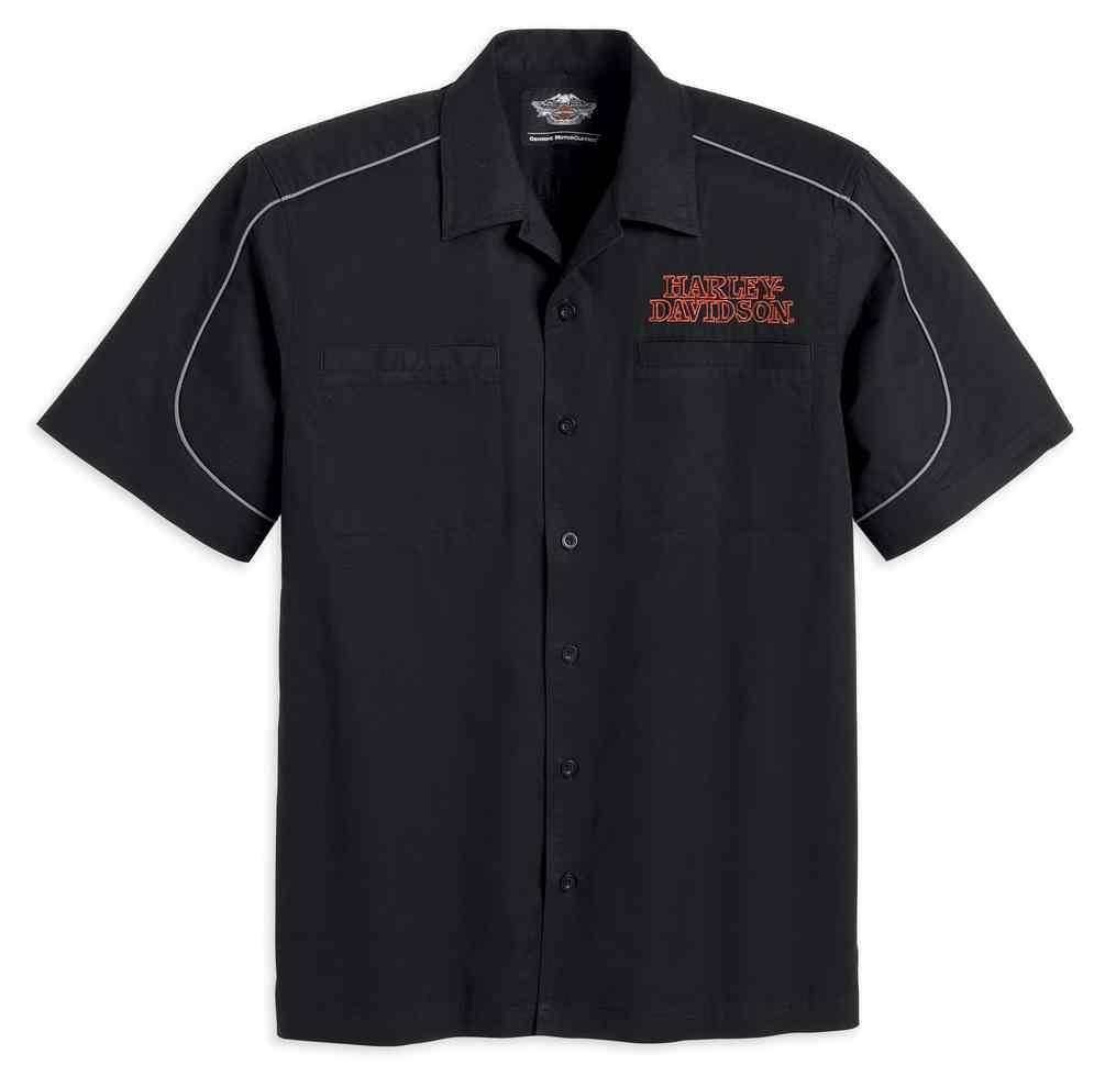 Harley-Davidson® Men's Burning Skull Garage Short Sleeve Shirt, Black 99004-16VM - Wisconsin ...