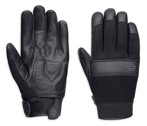 Harley-Davidson® Men's Removable Pad Full-Finger Gloves, Black 98377 ...