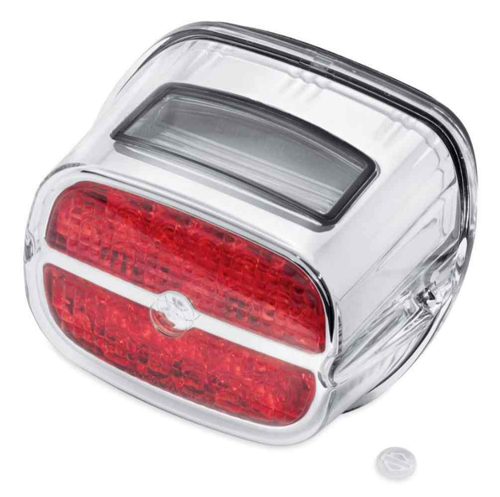 Harley-Davidson® Bar & Shield LED Tail Lamp - Red Lens & Chrome Bezel ...