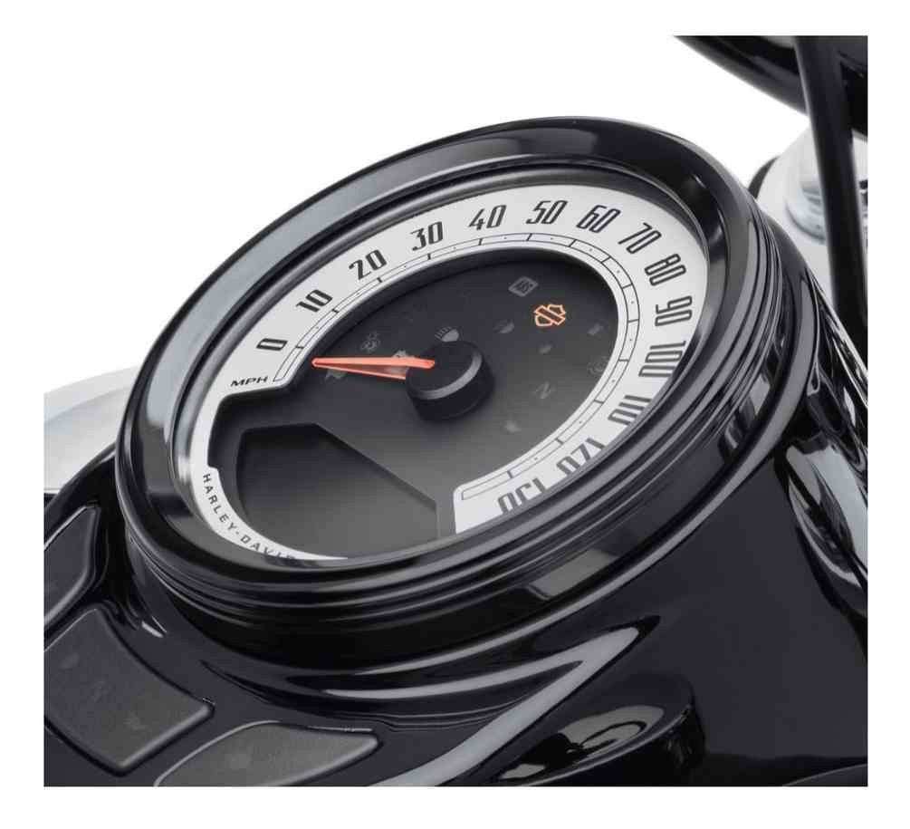 Harley-Davidson® 4 in. Defiance Tank Gauge Bezel - Black Anodized ...
