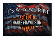 Harley-Davidson® Men's United We Ride Pin, Eagle American Flags Graphic ...