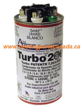 >TURBO200 - RUN CAPACITOR 2.5-67.5 MFD TURBO 200 - Shop for Furnace ...