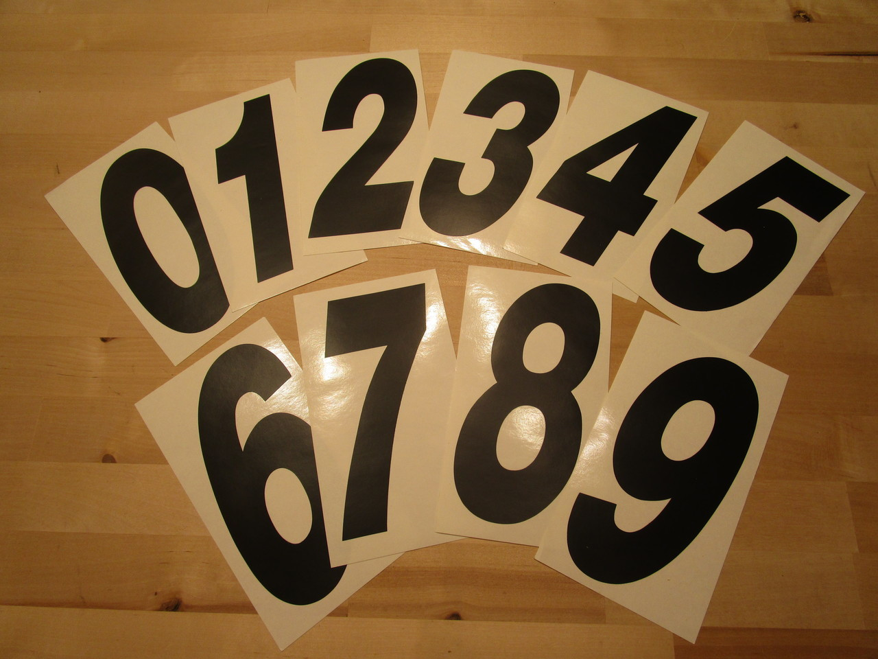 Black Slanted Stick on Numbers - Kart City Performance