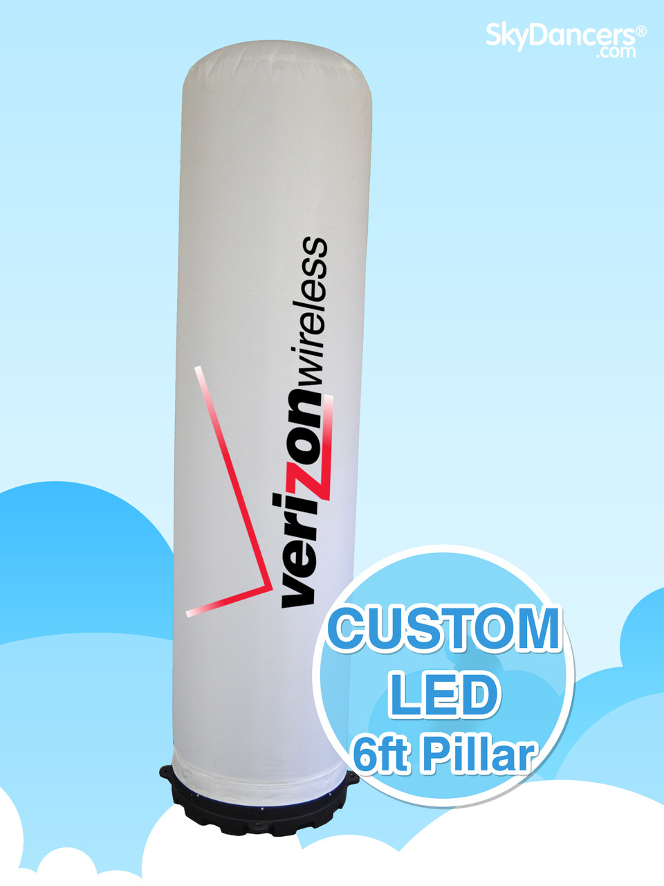 Custom Inflatable LED Advertising Pillar Attachment