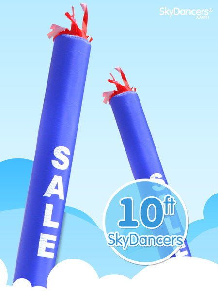 Blue SALE Sky Dancer Tube - 10ft Tall Attachment