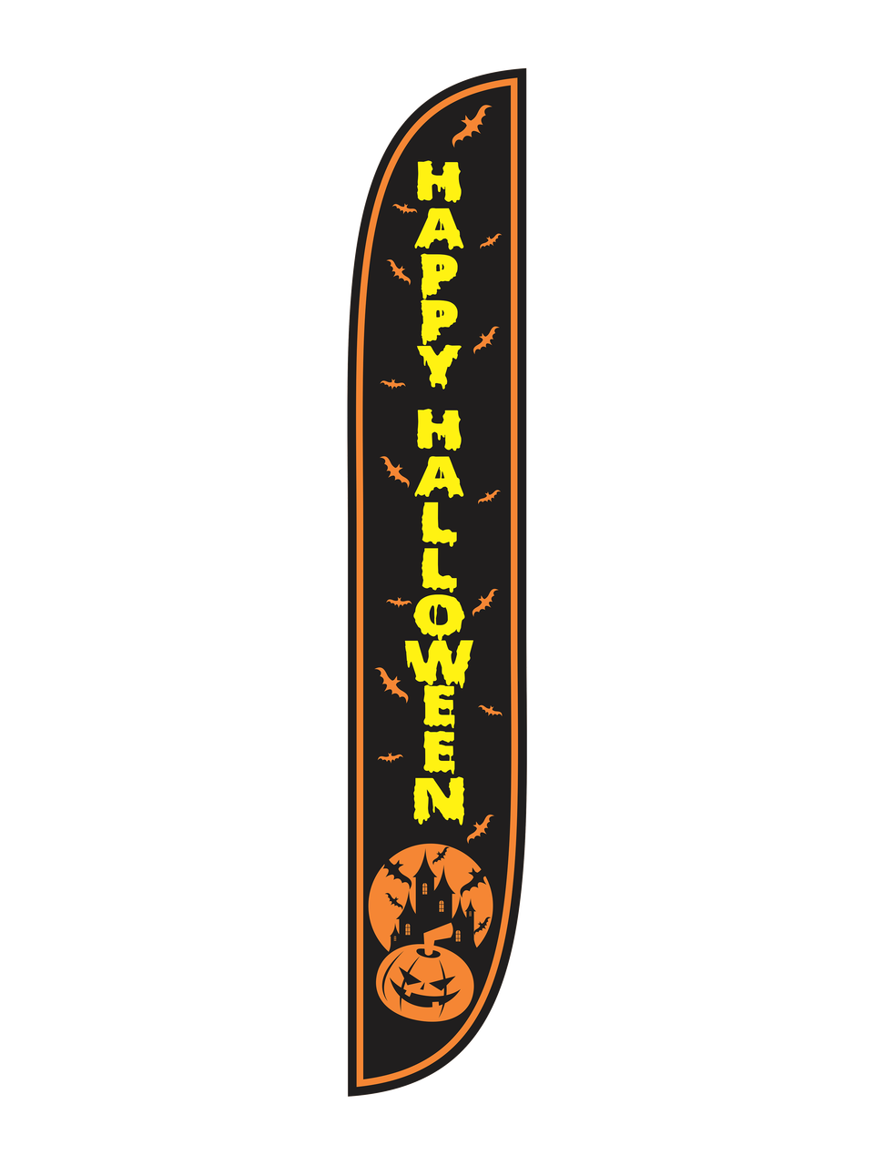Happy Halloween - Black Feather Flag