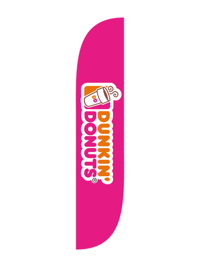 Dunkin' Donuts - Pink - Feather Flag