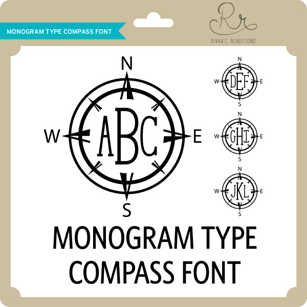MonogramType Compass Font - Lori Whitlock's SVG Shop