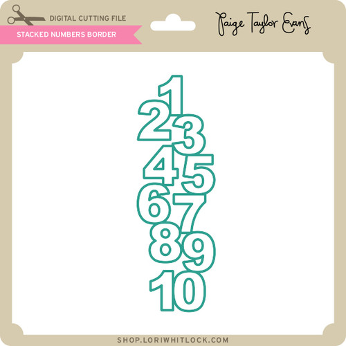 Stacked Numbers Border - Lori Whitlock's SVG Shop