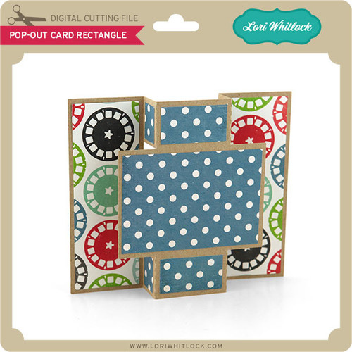 Pop Out Card Rectangle - Lori Whitlock's SVG Shop