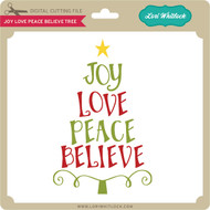 Joy Love Peace Christmas Tree - Lori Whitlock's SVG Shop