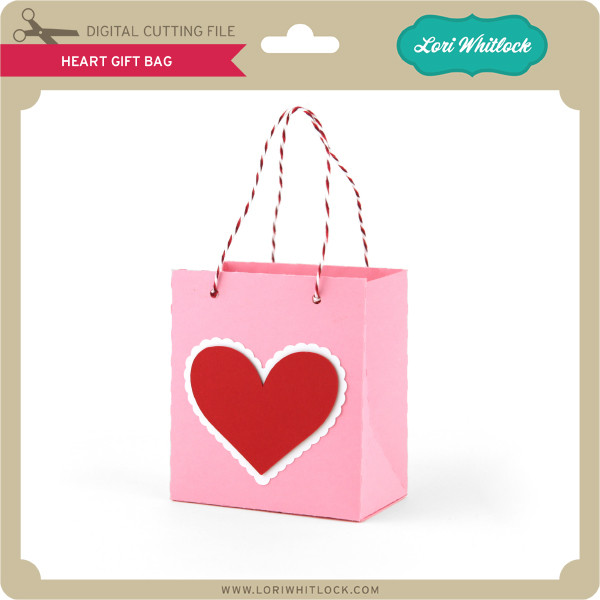 Heart Gift Bag - Lori Whitlock's SVG Shop