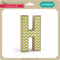 3-D Alphabet Letter H - Lori Whitlock's SVG Shop