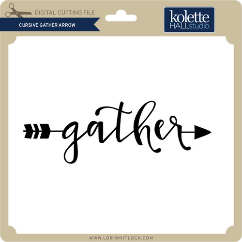 Cursive Gather Arrow - Lori Whitlock's SVG Shop
