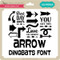 Arrow Dingbats Font - Lori Whitlock's SVG Shop