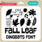 Fall Leaf Dingbats Font - Lori Whitlock's SVG Shop